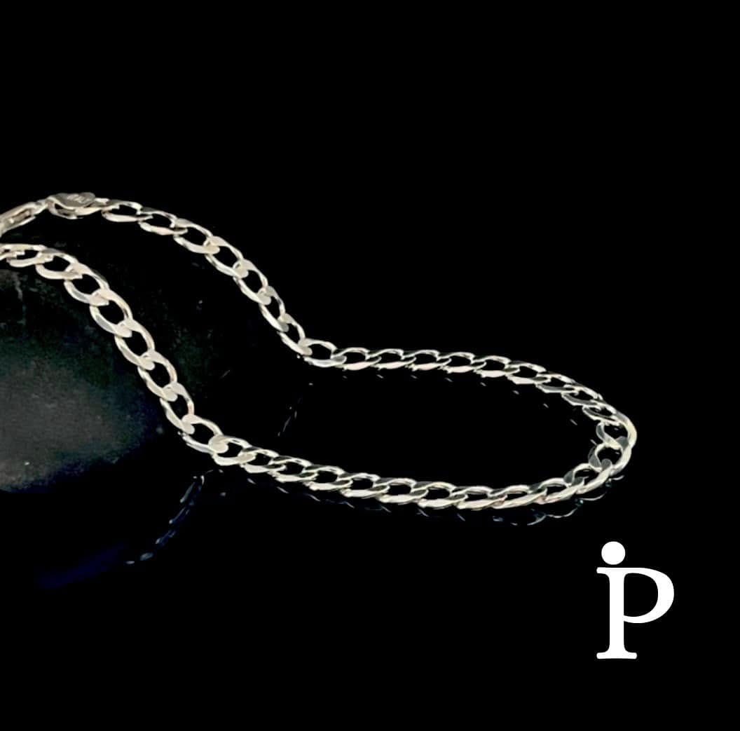 Sterling Silver Curb Link Chain Bracelet-9.0"-SB-21 JoyeriaParis
